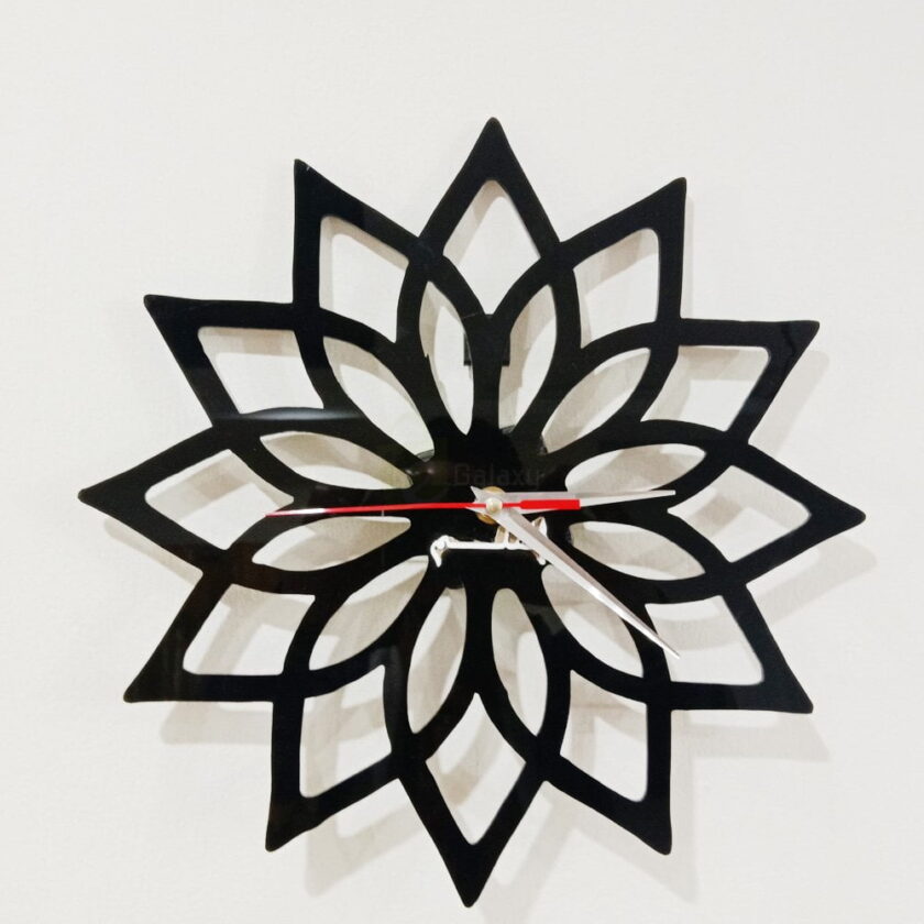 Acrylic Wall Clock Modern Flower Wall Clock Decor WCD04 In Pakistan