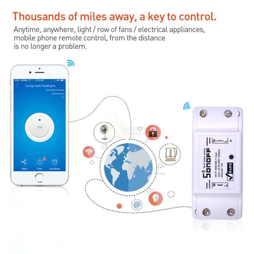 Buy Sonoff Basic Wifi Wireless Remote Smart Switch In Pakistan 2026