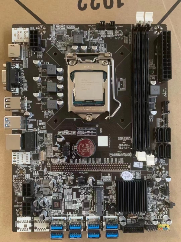 B75 Motherboard 8 GPU Motherboard LGA 1155 Socket 8 USB Ports Complete ...